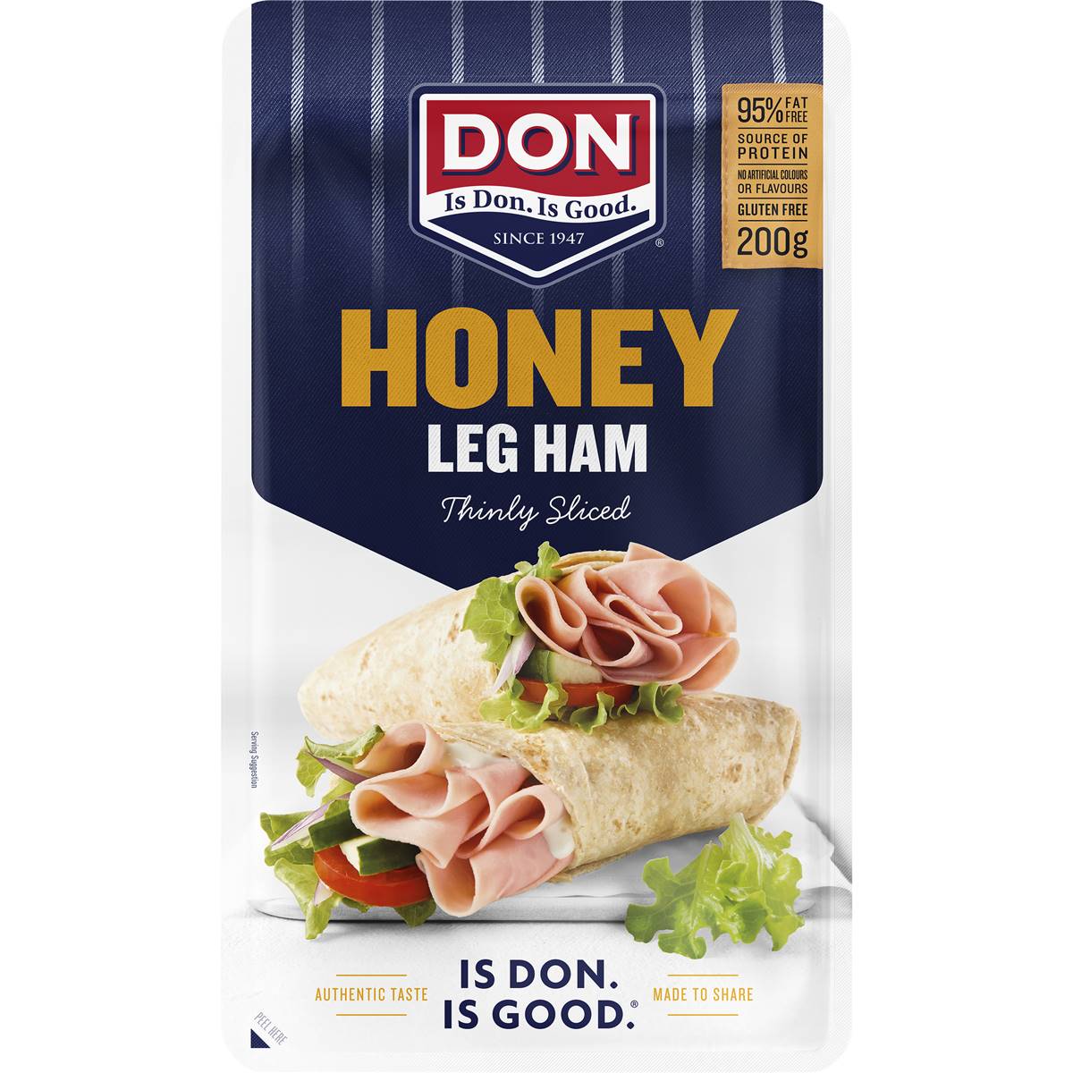 98 calories in Don Honey Roasted Sliced Leg Ham (100g) calcount