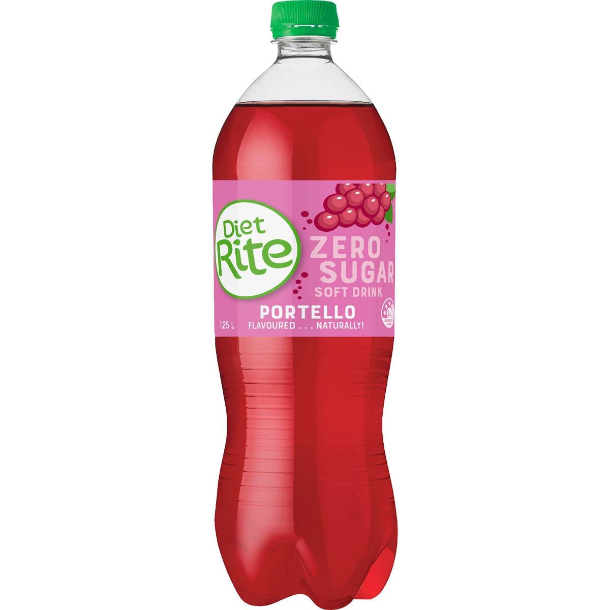 Diet Rite Soft Drink Grape Portello Bottle