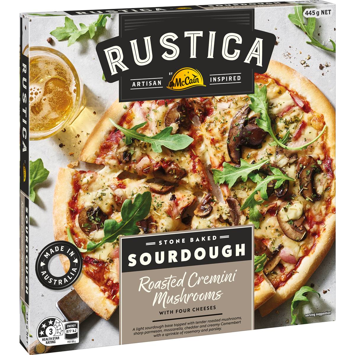 Calories in McCain Margherita Rustica Sourdough Pizza calcount
