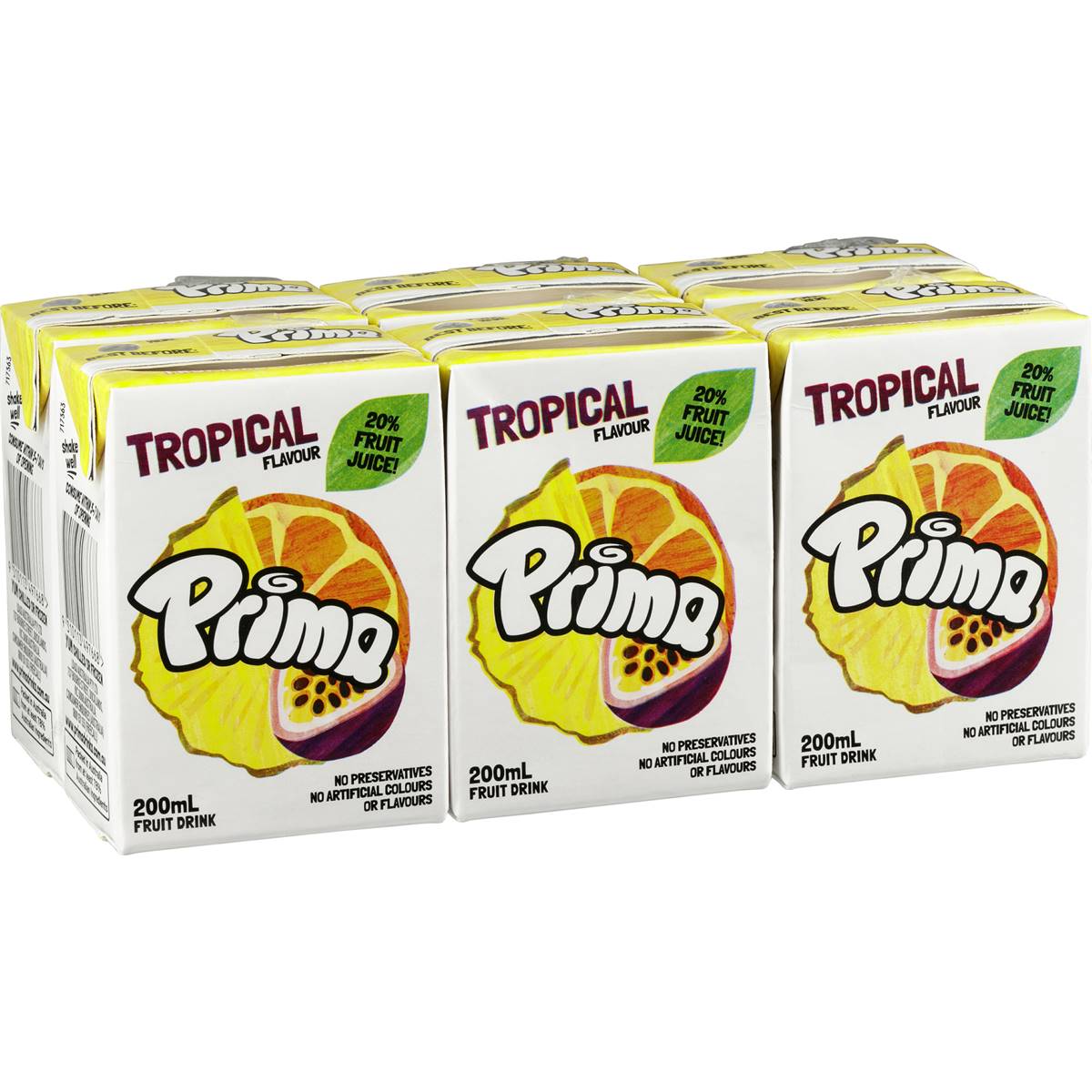 Calories in Prima Tropical Fruit Drink calcount