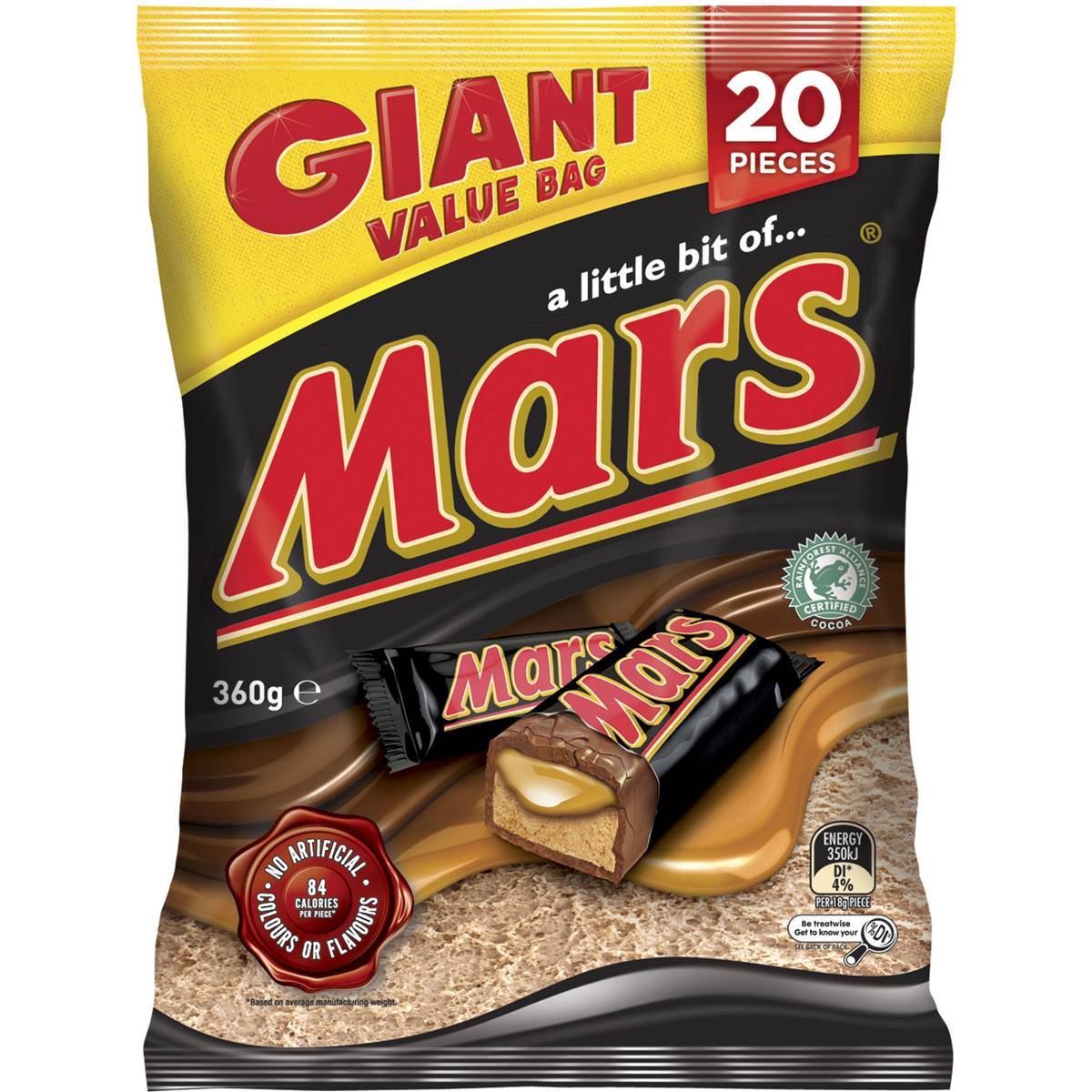 Calories in Mars Chocolate Large Party Share Bag 20 Piece calcount