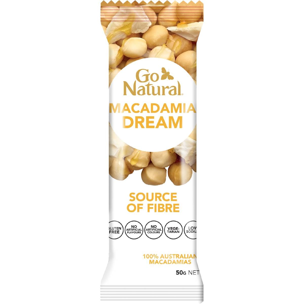 Calories in Go Natural Bars Macadamia Dream calcount