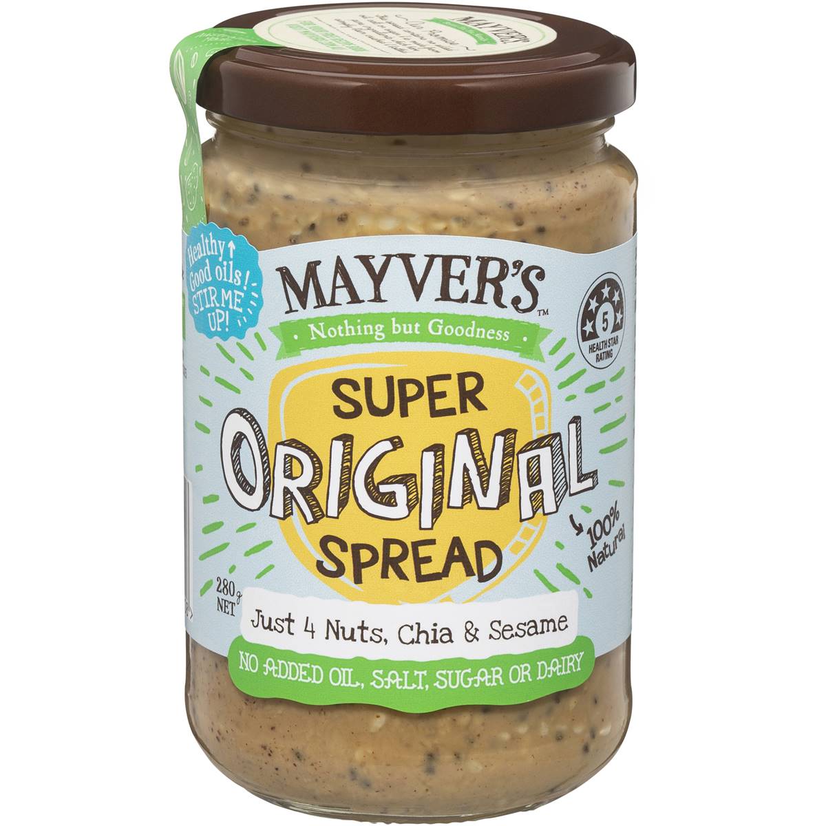 Calories in Mayver's Super Spread Original calcount