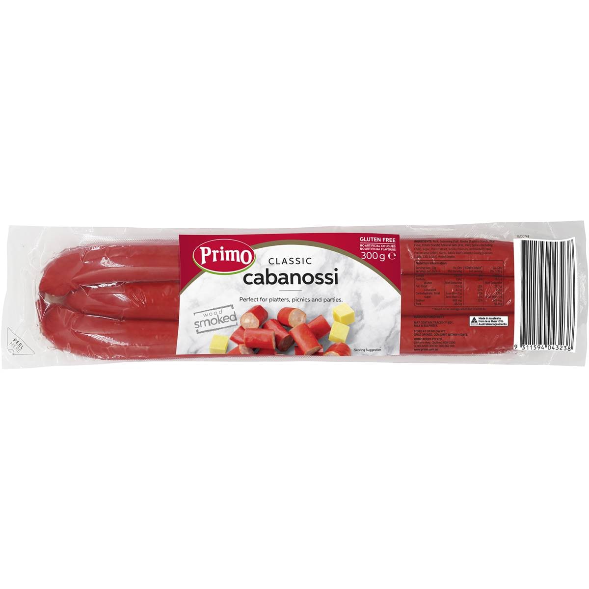 Calories in Primo Cabanossi calcount