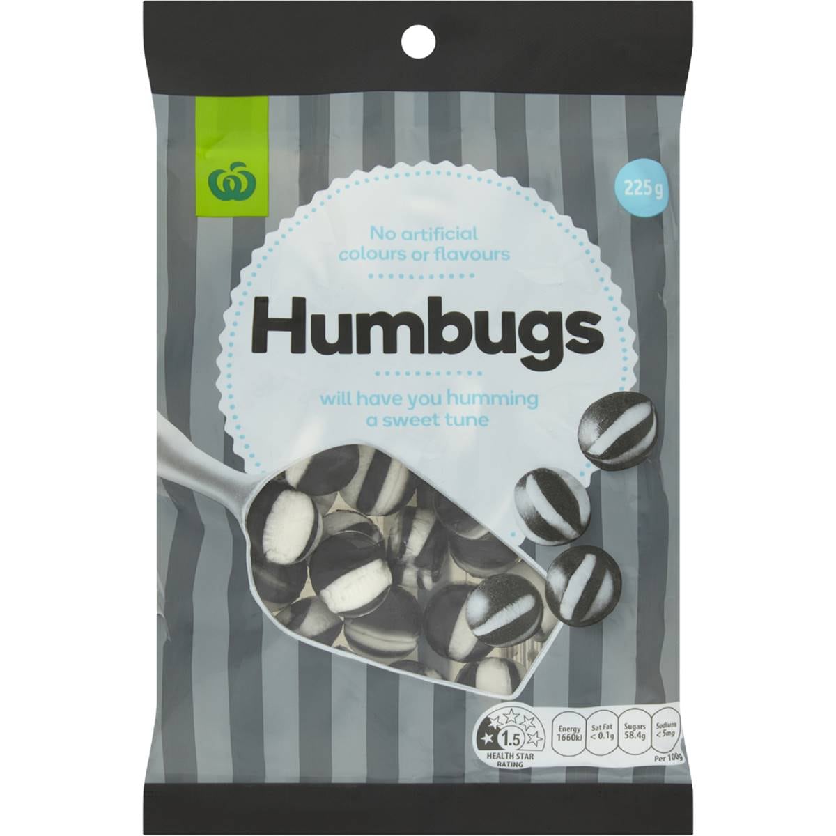 Calories in Woolworths Jellies Humbugs calcount