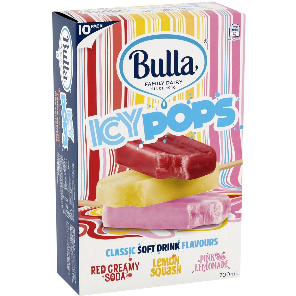 Calories in Bulla Icy Pops Soft Drinks Flavour calcount