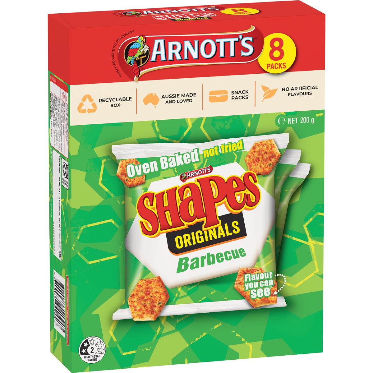 Calories in Arnott's Shapes Originals Barbecue calcount