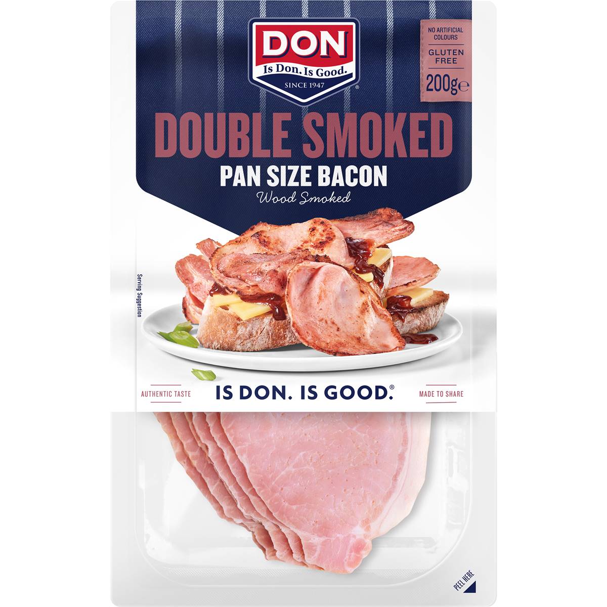 Calories in Don Smallgoods Premium Double Smoked Pan Size Bacon calcount