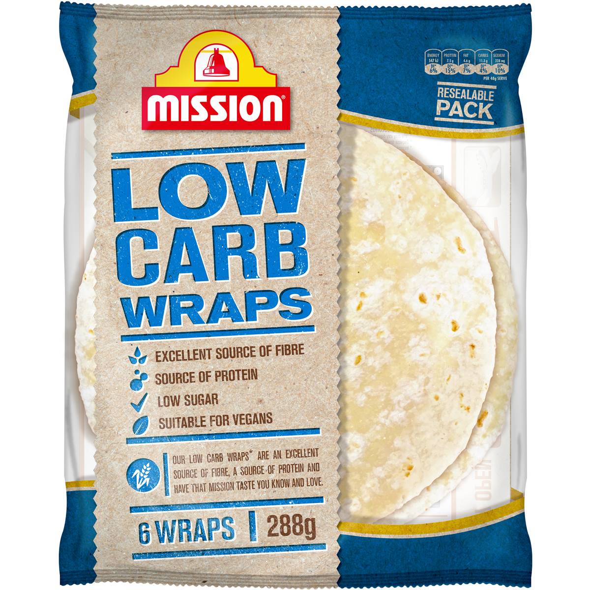 Calories in Helga's Low Carb Wraps Calorie Counter Australia