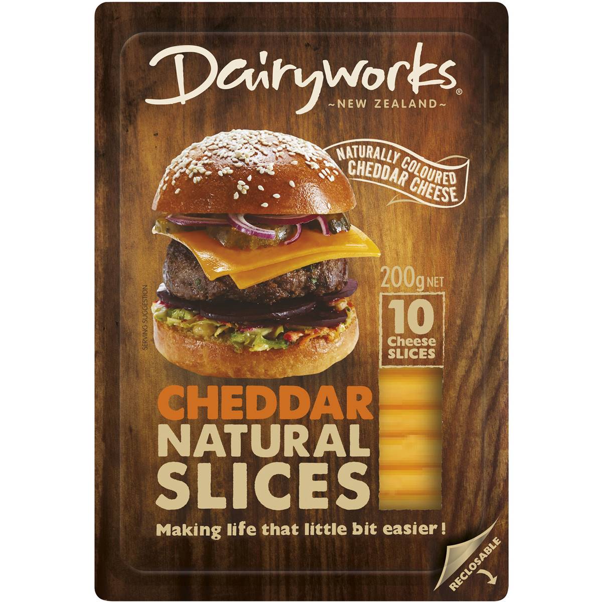 Calories in Dairyworks Cheddar Cheese Burger Slices calcount Calories in Dairyworks Cheddar Cheese Burger Slices calcount