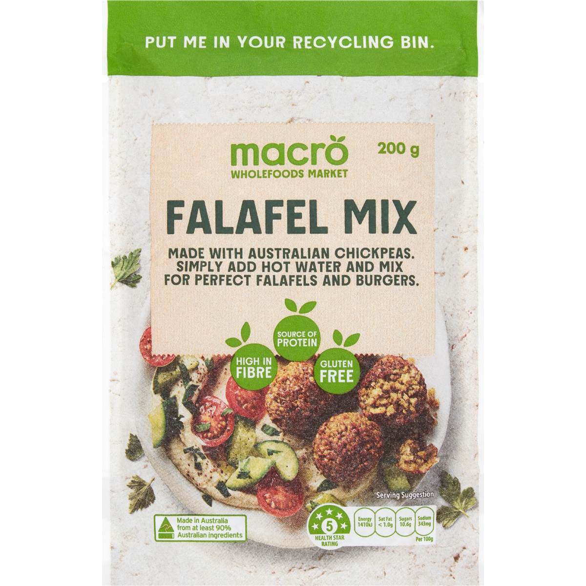 Calories in Macro Falafel Mix calcount