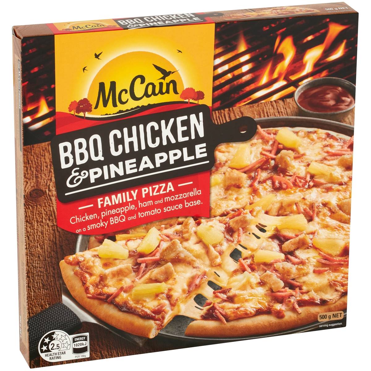 Calories in Mccain Family Pizza Bbq Chicken & Pineapple calcount
