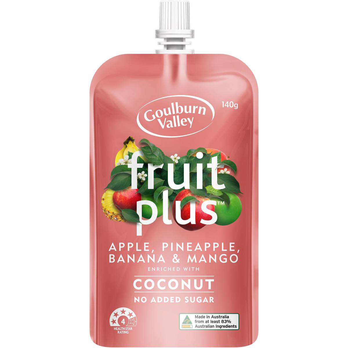 Calories in Goulburn Valley Fruit Plus Apple Pineapple Banana & Mango ...