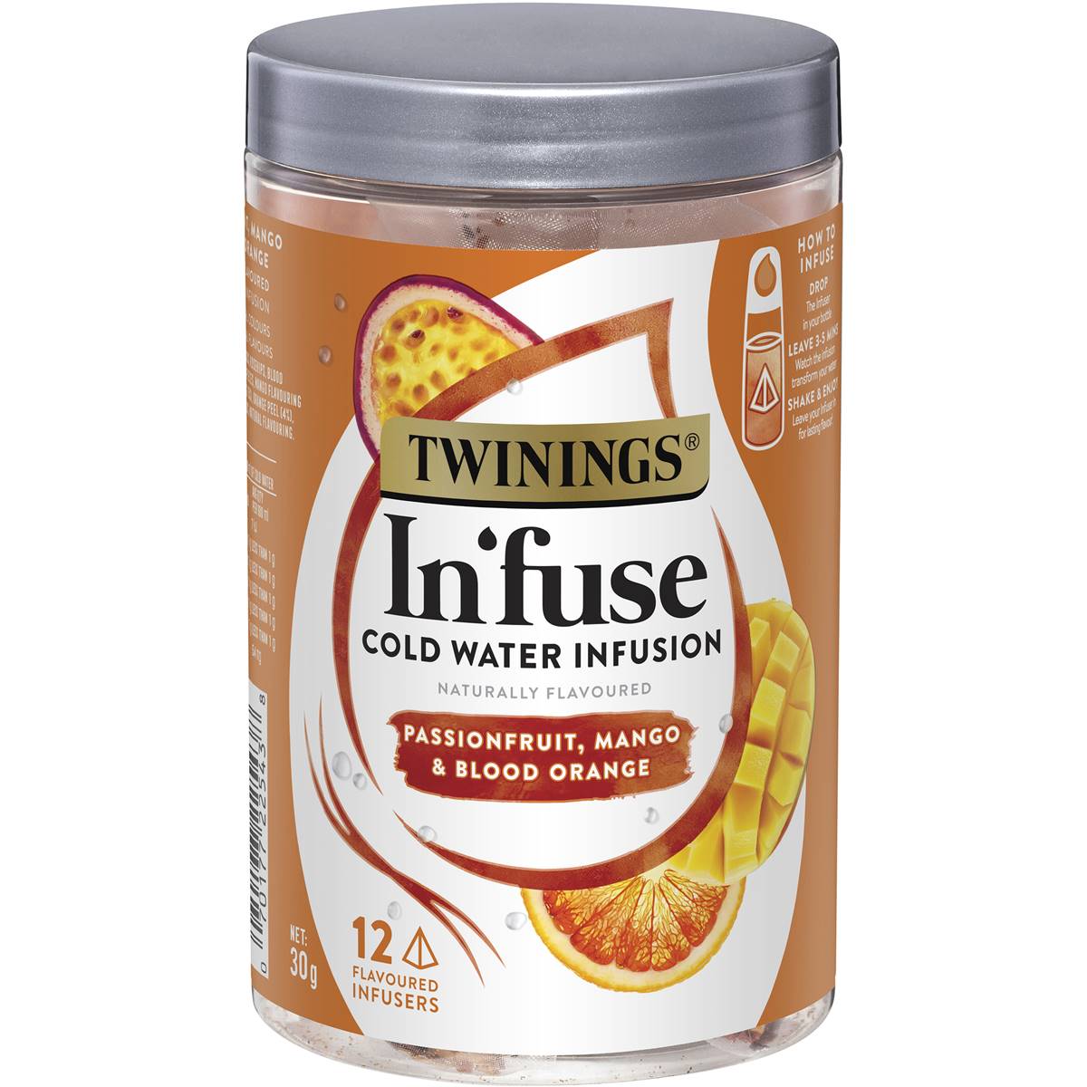 Calories in Twinings Infuse Passionfruit Mango & Orange calcount