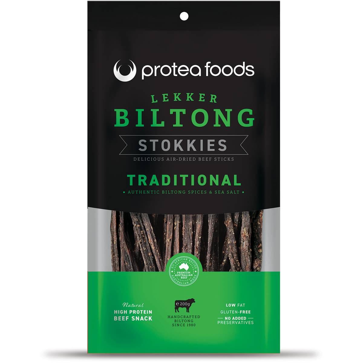 Calories in Protea Foods South African Biltong Stokkies Traditional ...