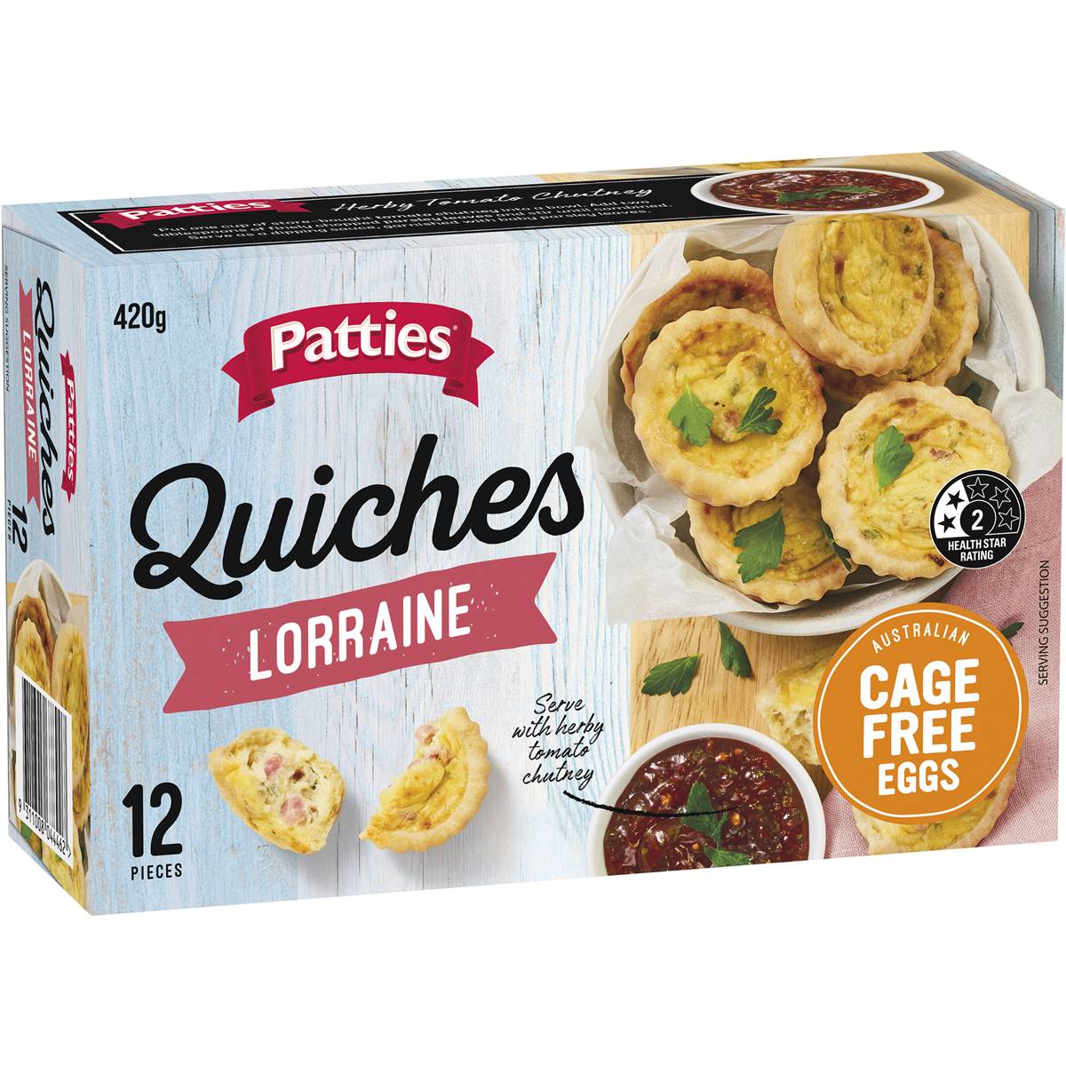 Calories in Patties Mini Party Quiche Lorraine calcount