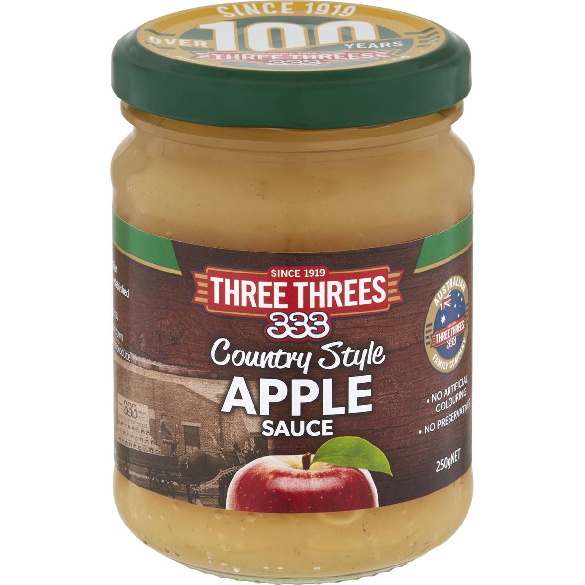 Calories in Three Threes Apple Sauce Country Style calcount