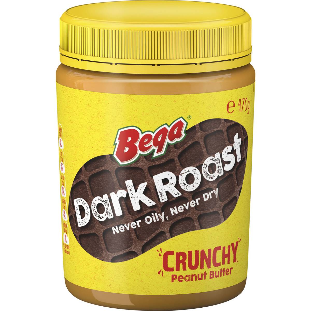 Bega Simply Nuts Crunchy Dark Roast Peanut Butter