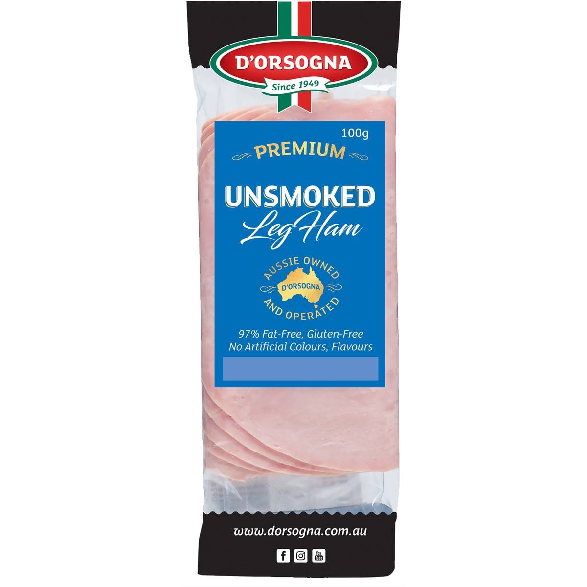 Calories in D'orsogna Deli Fresh Ham Old English Leg Calorie Counter ...