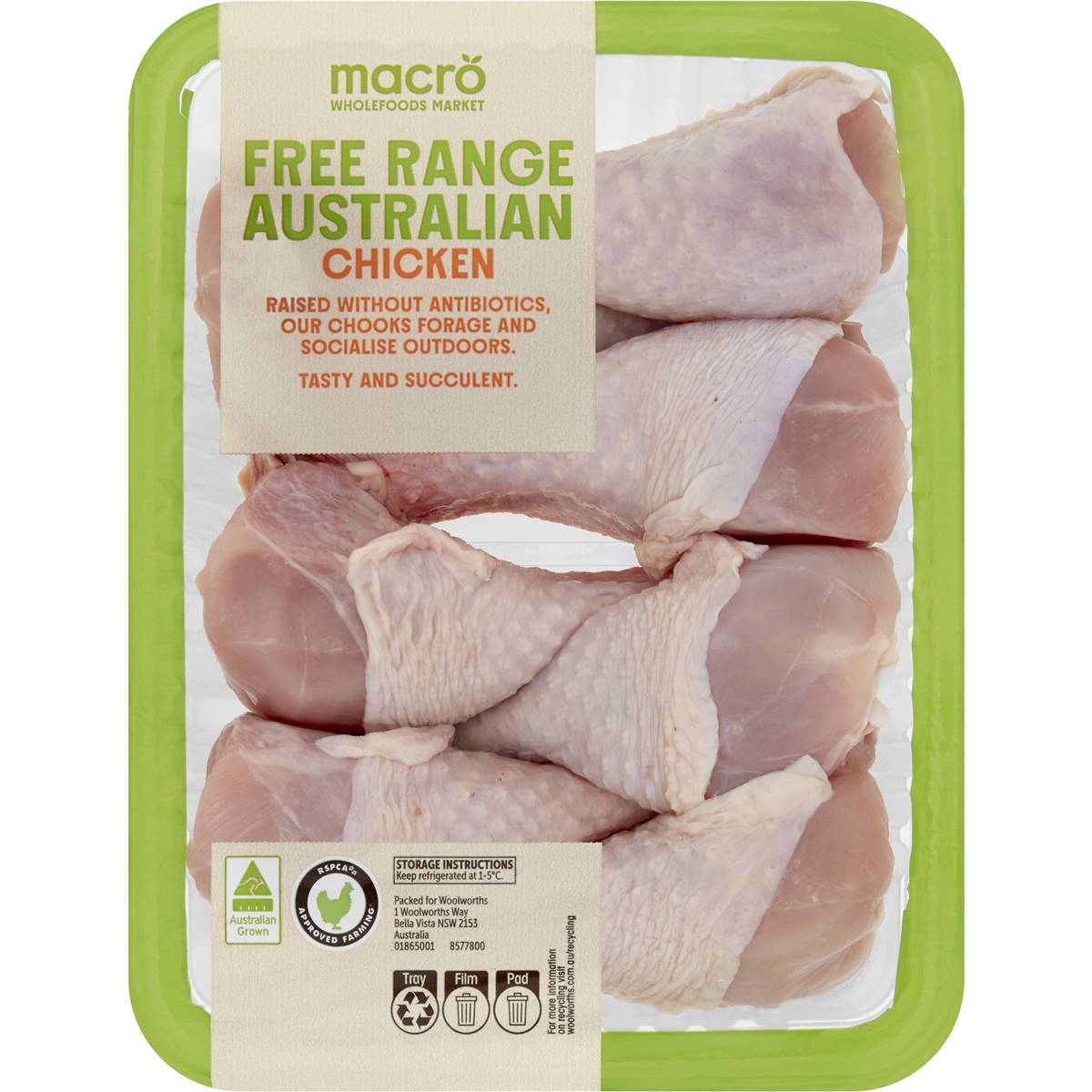 Calories in Macro Chicken Drumsticks Free Range calcount