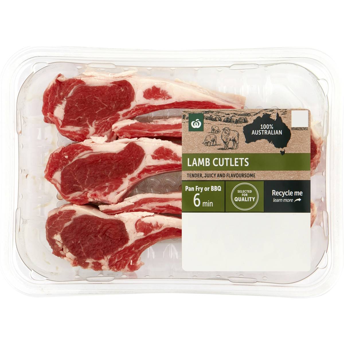 Calories in Lamb Cutlets 4-6 Pieces calcount