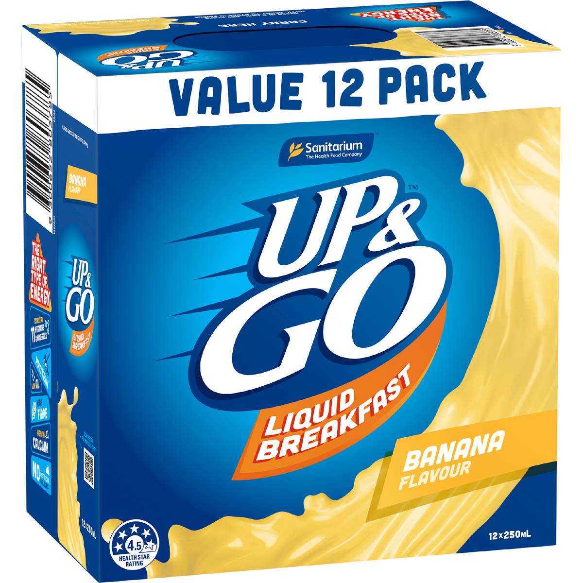 Calories in Sanitarium Up&go Liquid Breakfast Banana calcount
