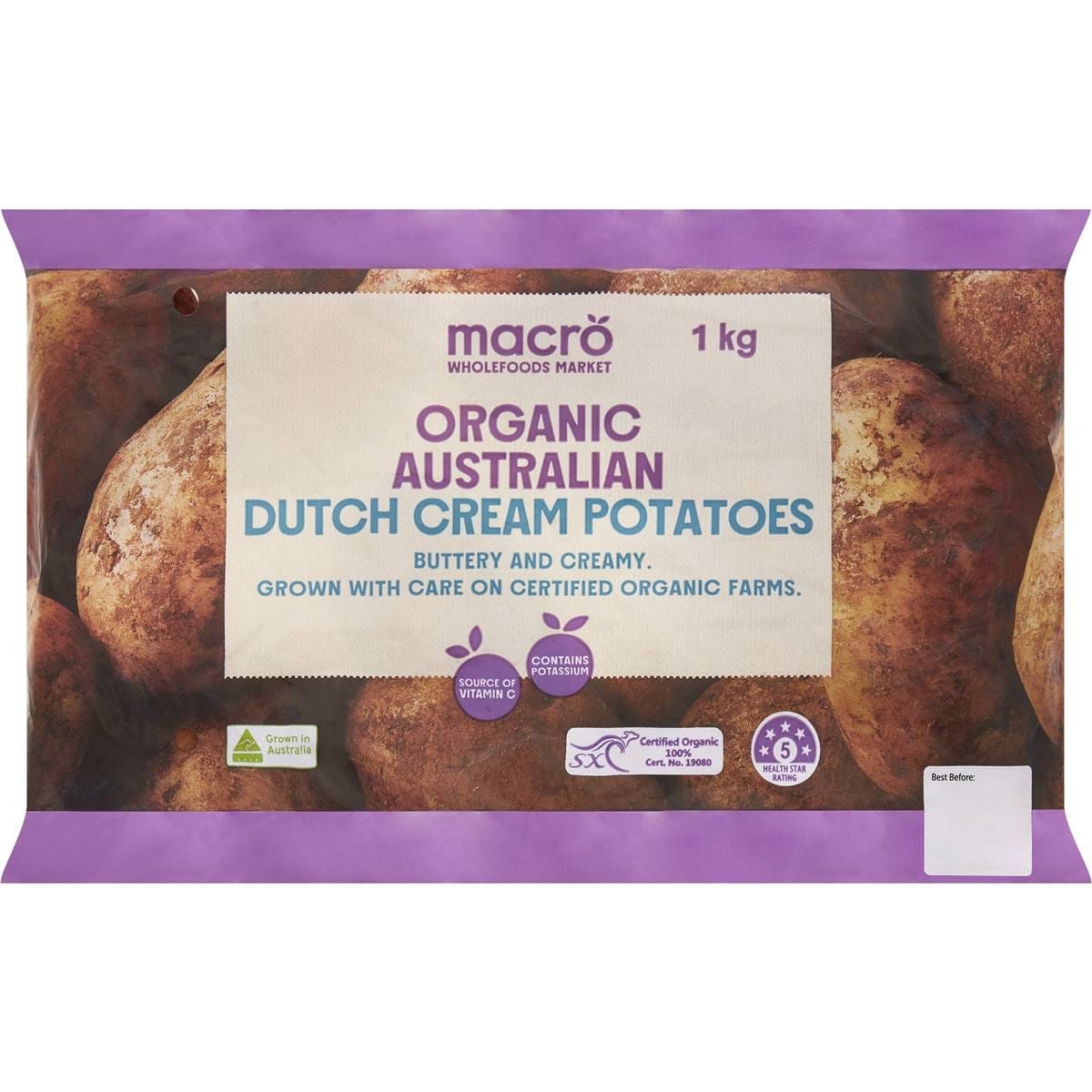 Calories in Macro Dutch Cream Organic Potato calcount
