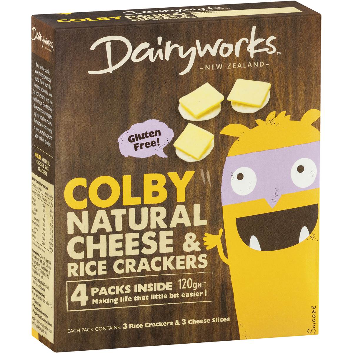 Calories in Dairyworks Colby Cheese & Rice Crackers calcount Calories in Dairyworks Colby Cheese & Rice Crackers calcount