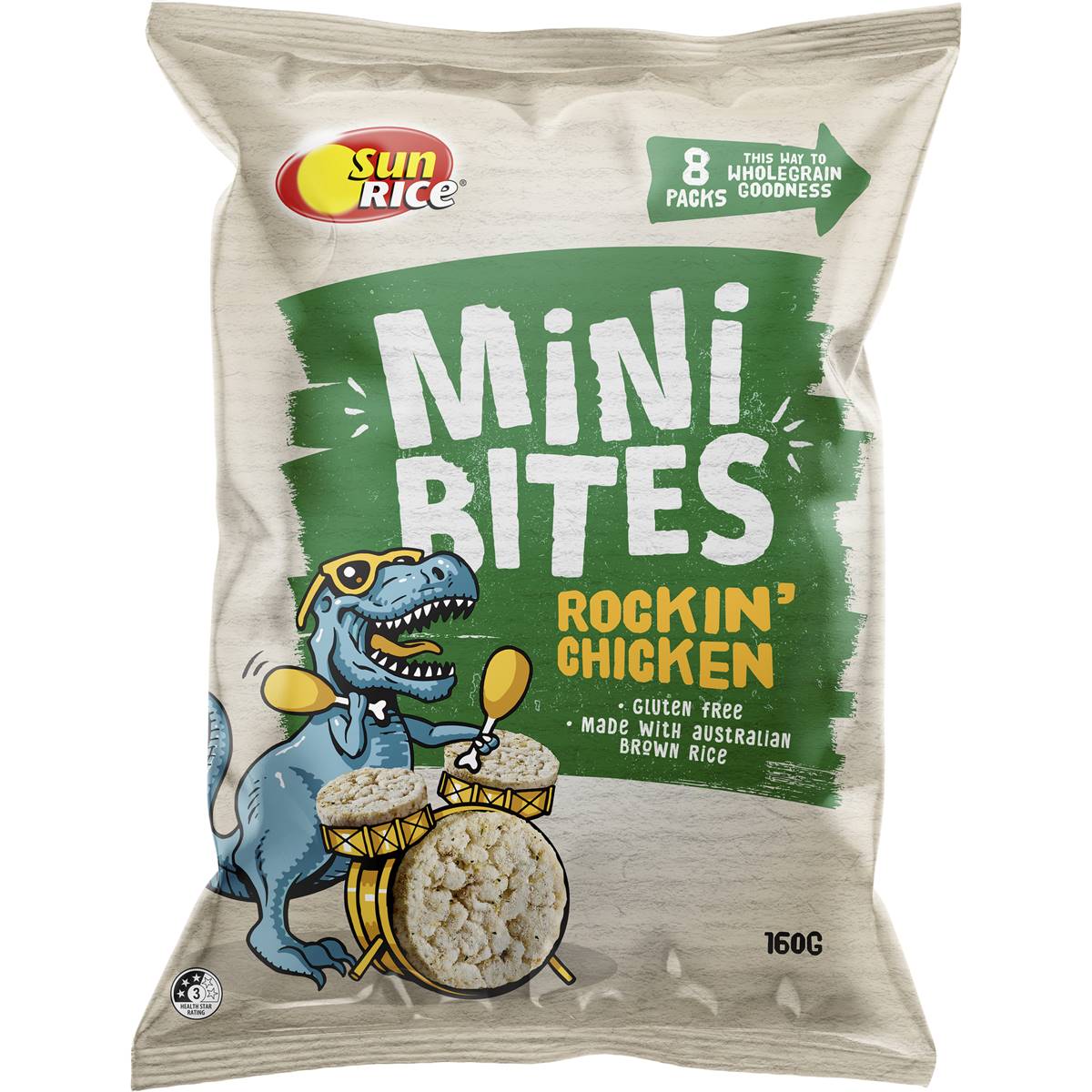 Calories in Sunrice Rice Snacks Mini Bites Chicken calcount