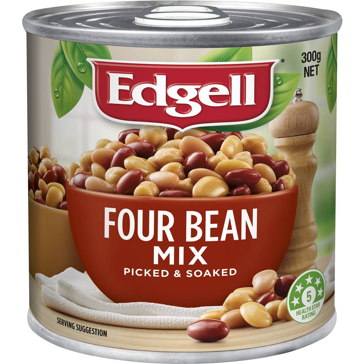 Calories in Edgell Four Bean Mix Mix calcount