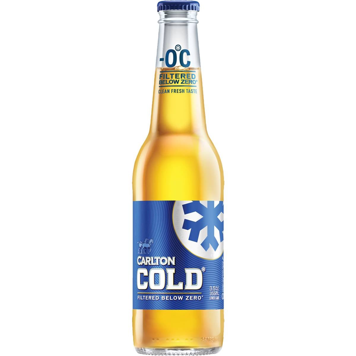 Calories in Carlton Cold Lager 3.5% Bottle calcount