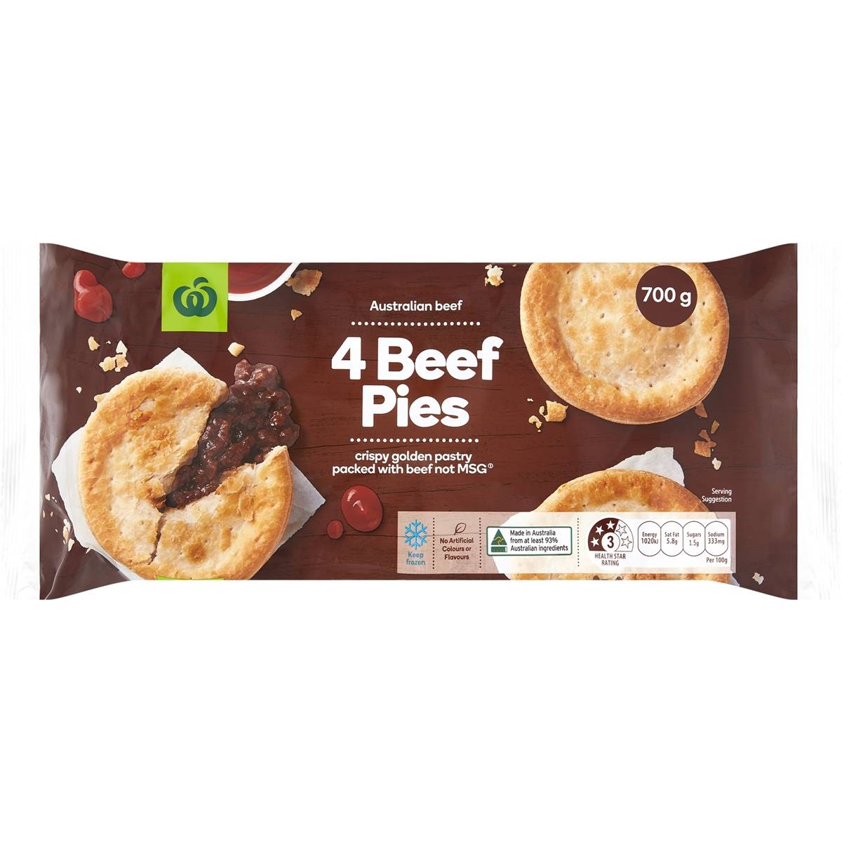 Calories in Woolworths Frozen Meat Pies calcount