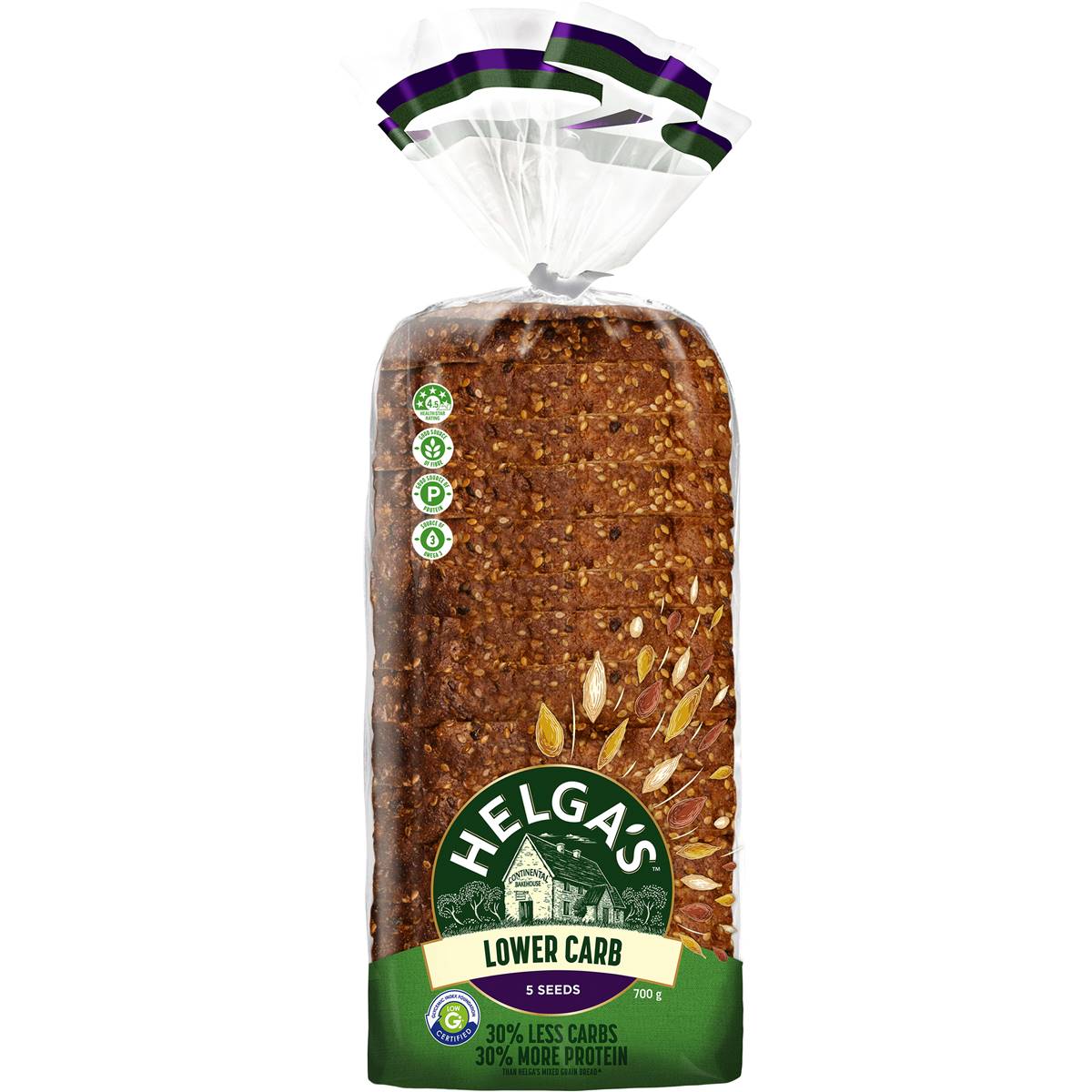 Calories In Helgas Lower Carb Bread 5 Seeds Calcount