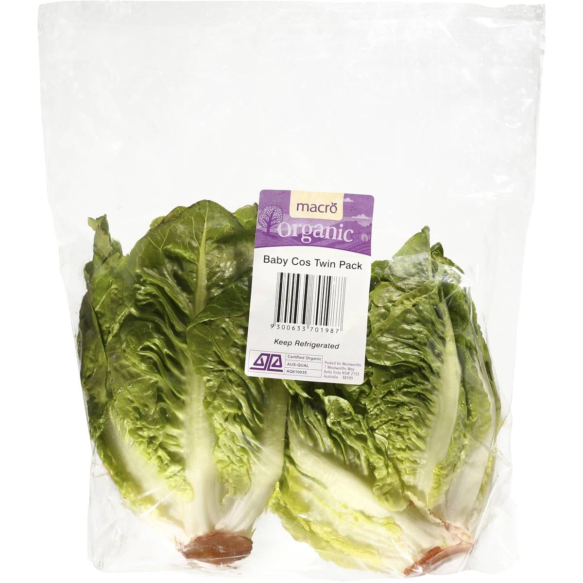 Calories in Woolworths Cos Lettuce, no dressing calcount