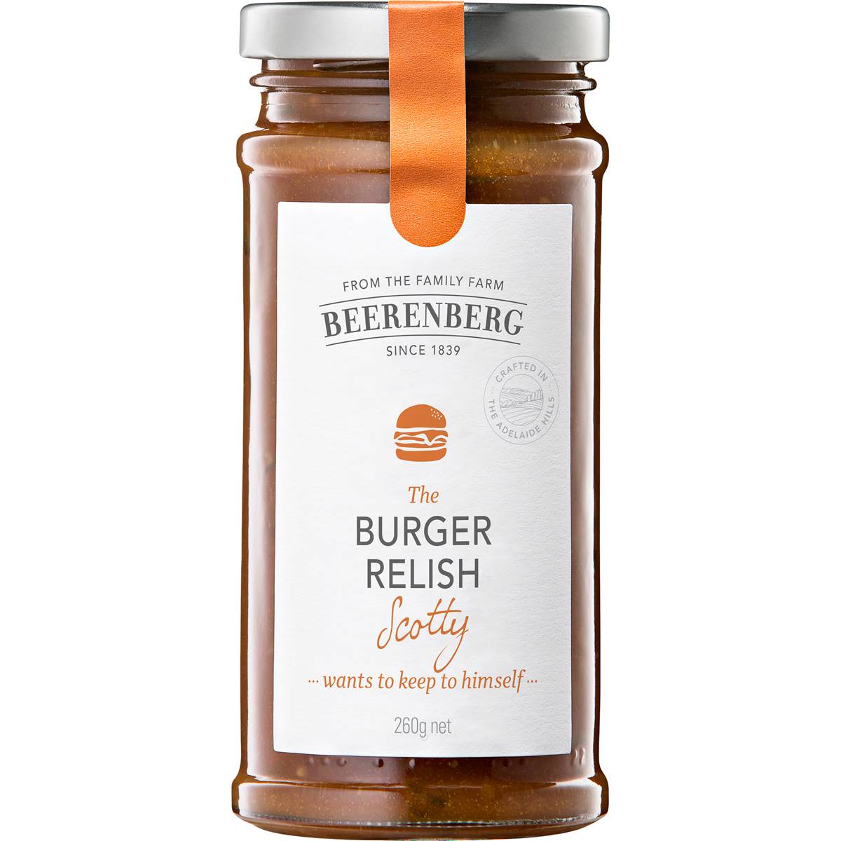 Calories in Beerenberg Relish Burger calcount