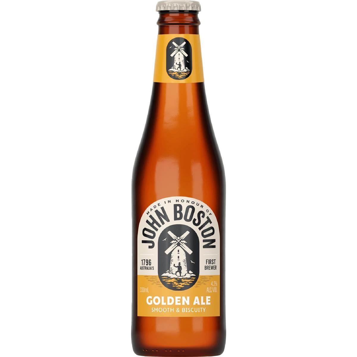 Calories in John Boston The Guardhouse Golden Ale Bottle calcount