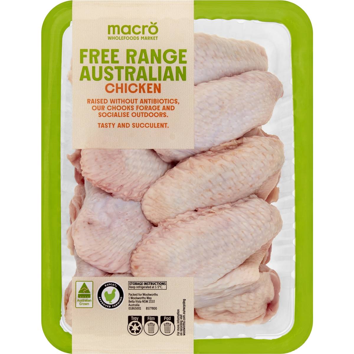 Calories in Macro Free Range Chicken Boomerang Wings calcount