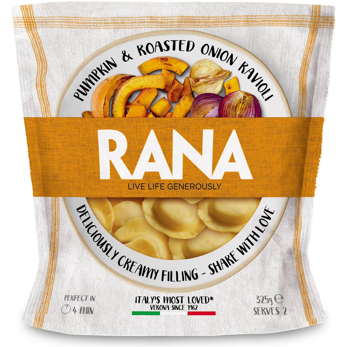 Calories in Rana Pumpkin & Onion Ravioli calcount