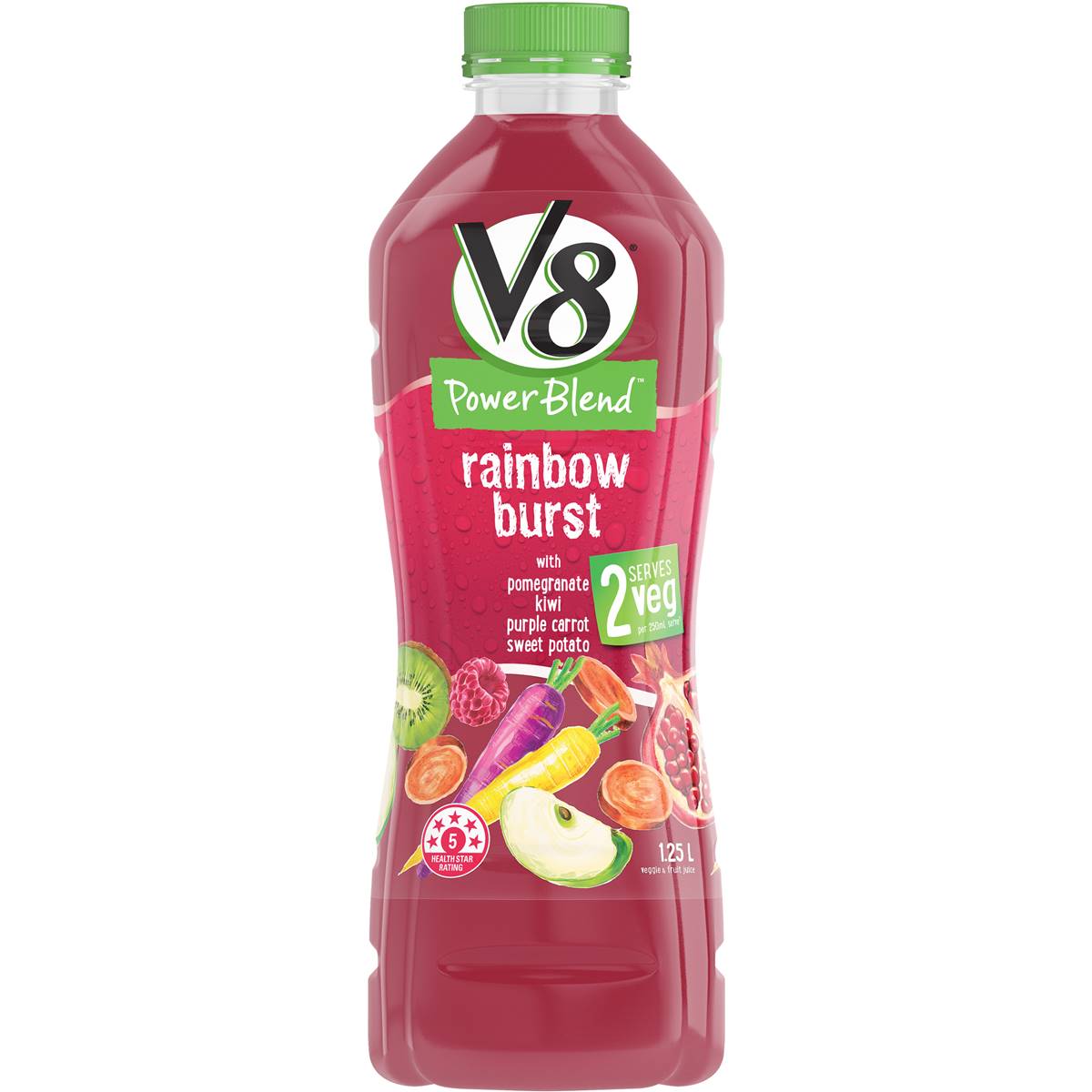 Calories in V8 Power Blend Rainbow Burst Calorie Counter Australia