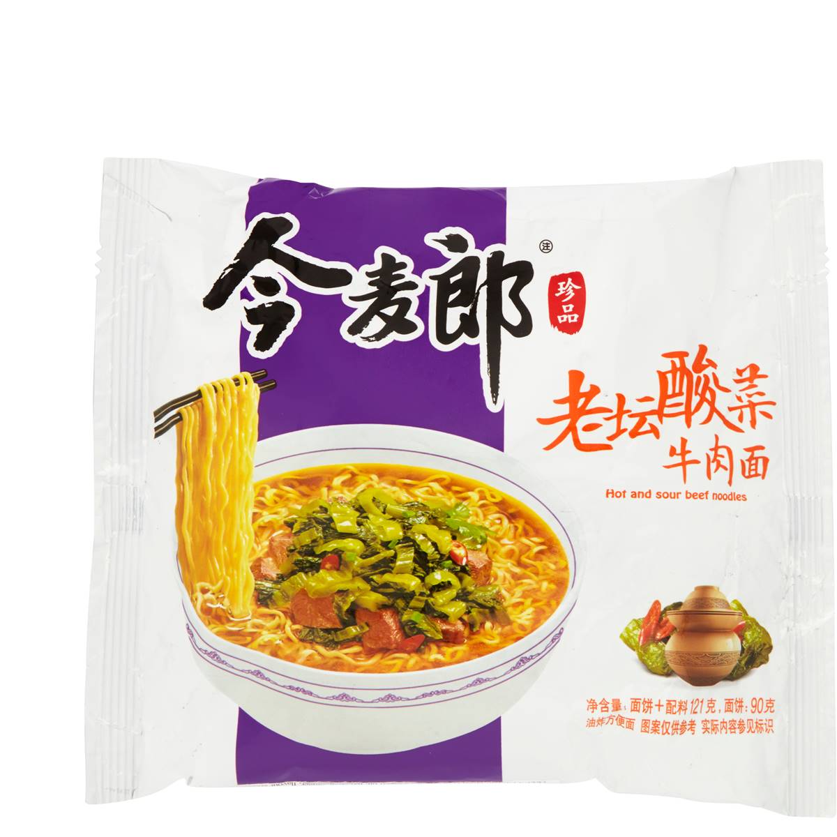 Calories in Jinmailang Emperor Noodle Hot & Sour Beef calcount