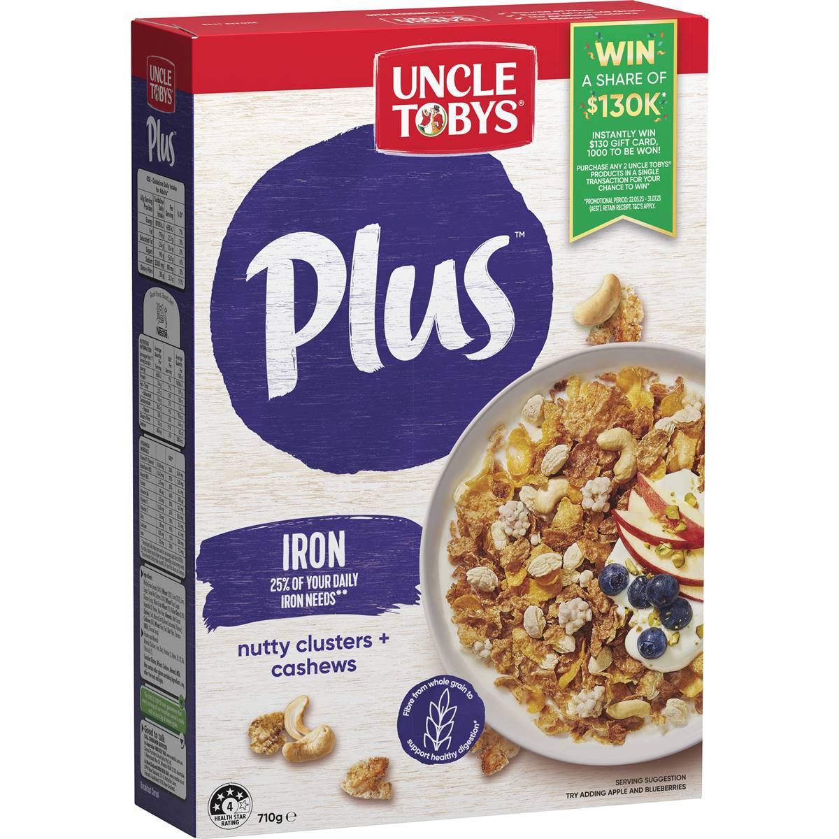 368 calories in Uncle Tobys Cereal Plus Protein (100g) calcount