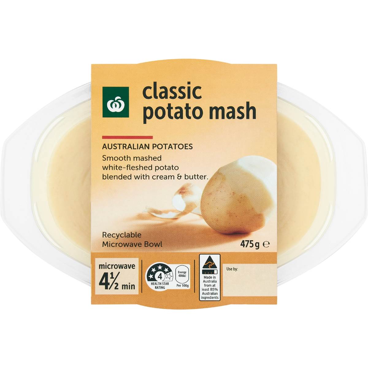 Calories in Woolworths Classic Potato Mash calcount