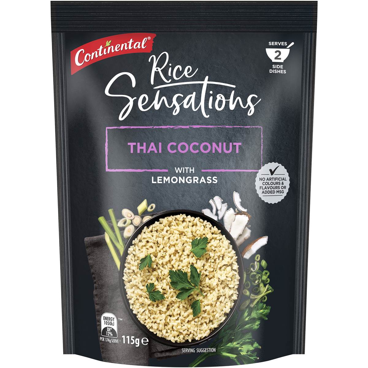 Calories in Continental Rice Thai Coconut & Lemon Grass calcount