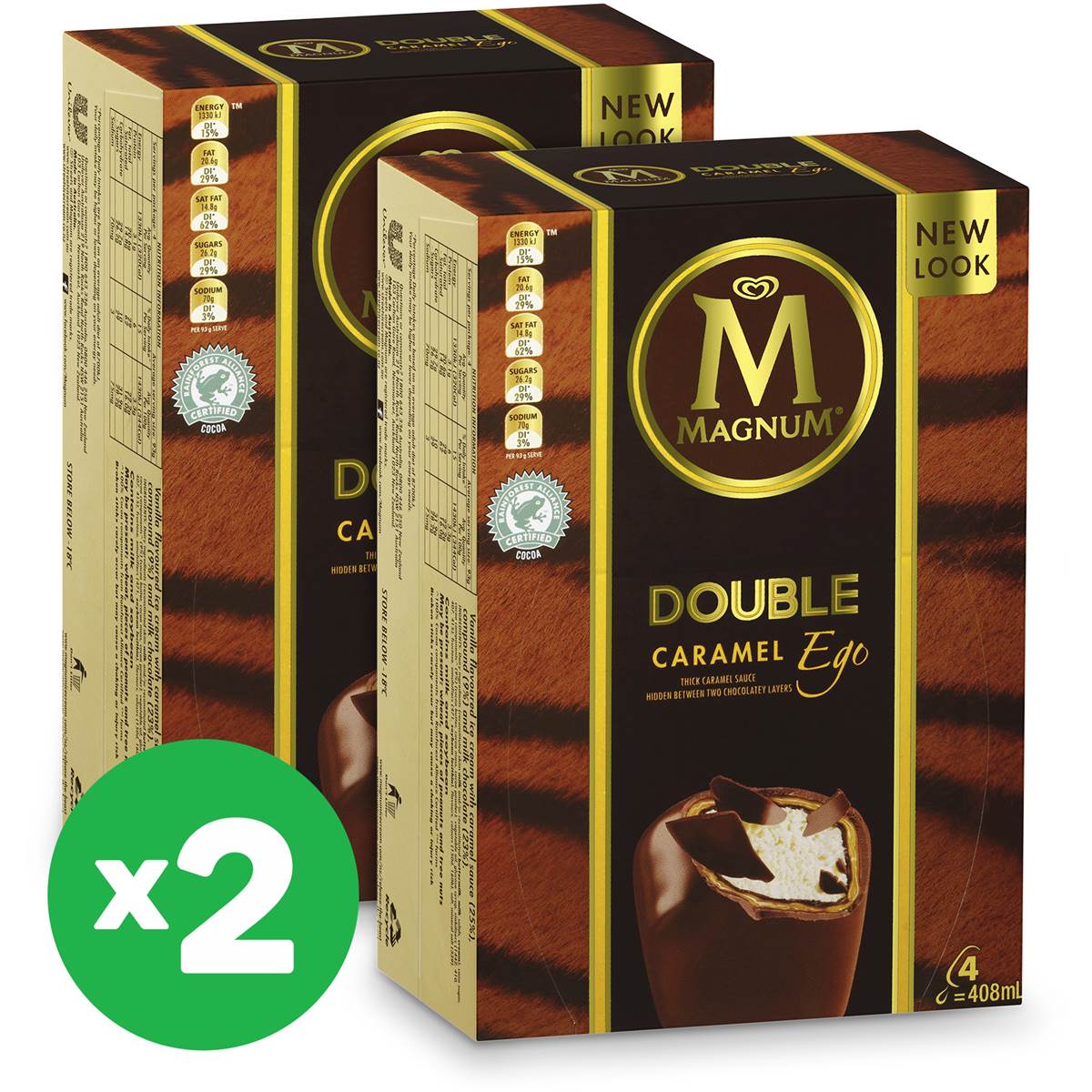 Streets Magnum Double Caramel Ego 408ml 4pk X 2 Bundle | Woolworths