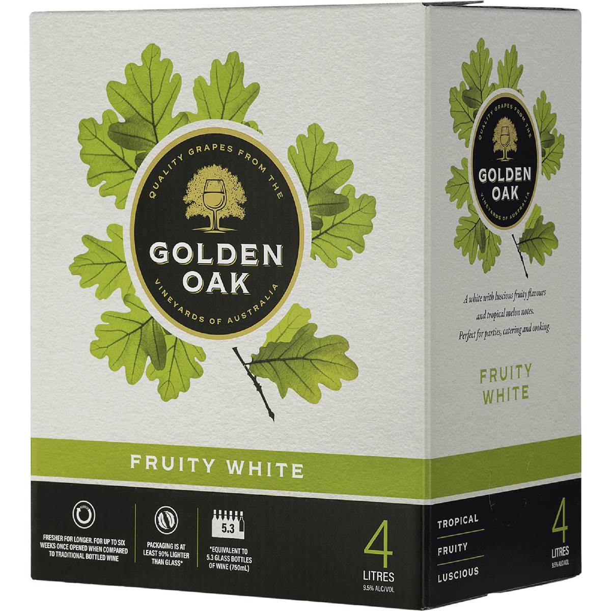 Calories in Golden Oak Cask Wine Fruity White calcount