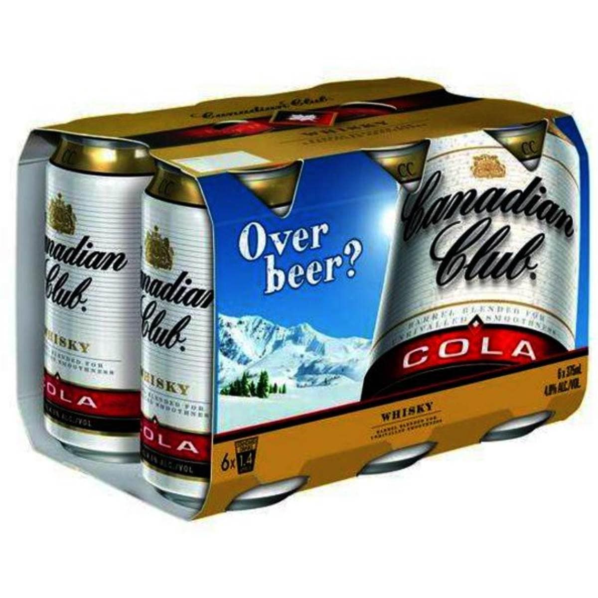 Calories in Canadian Club Whisky & Cola 4.8% Cans calcount
