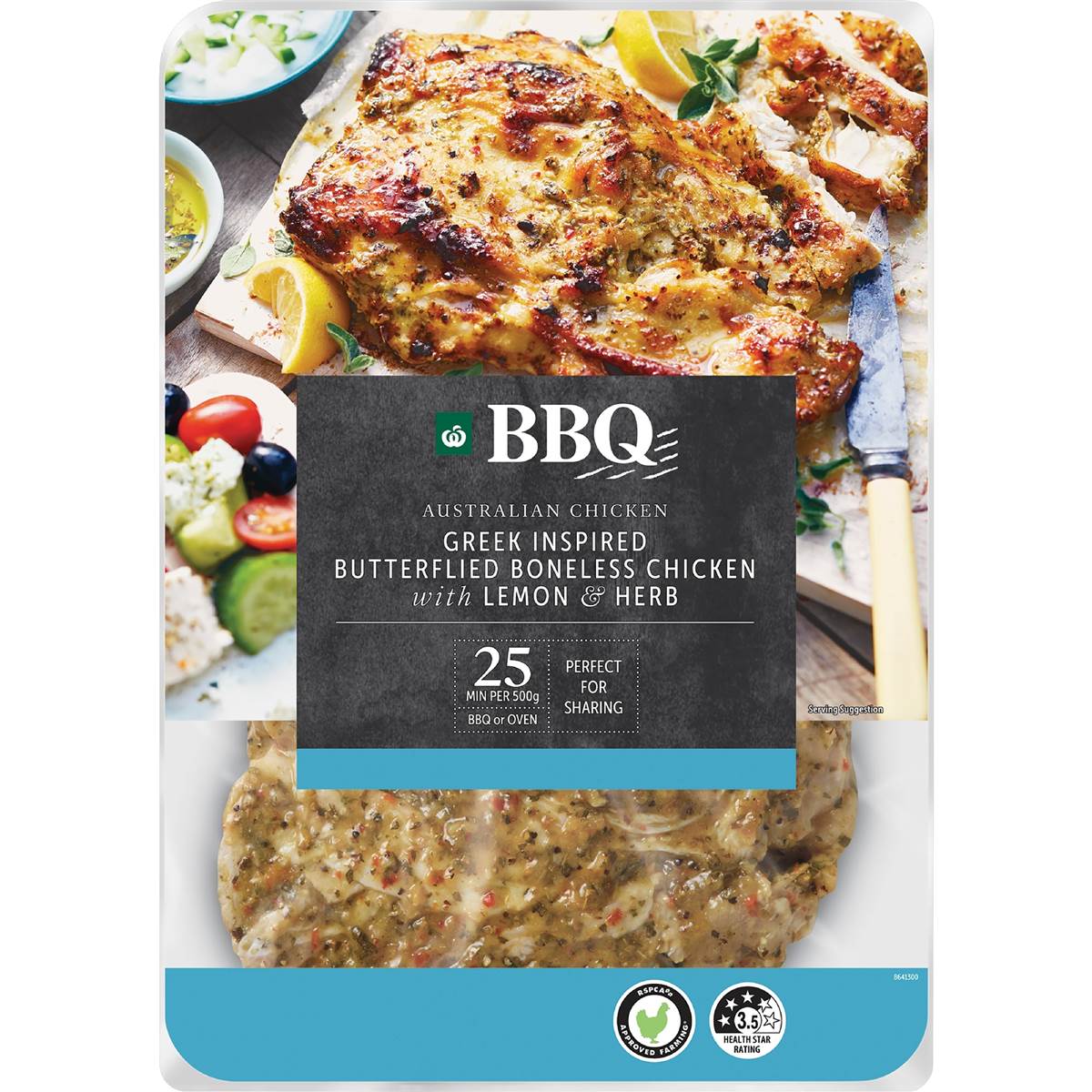 Calories in Woolworths Cook Boneless Butterflied Chicken Greek Style ...