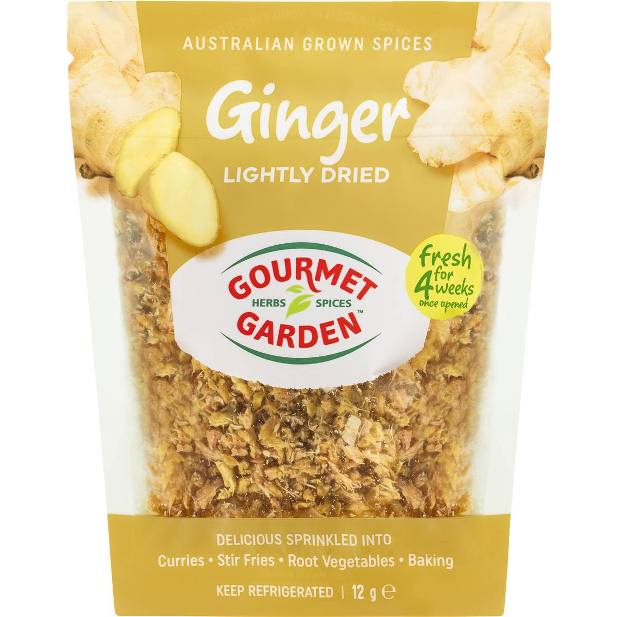 Calories in Gourmet Garden Lightly Dried Ginger Calorie Counter Australia