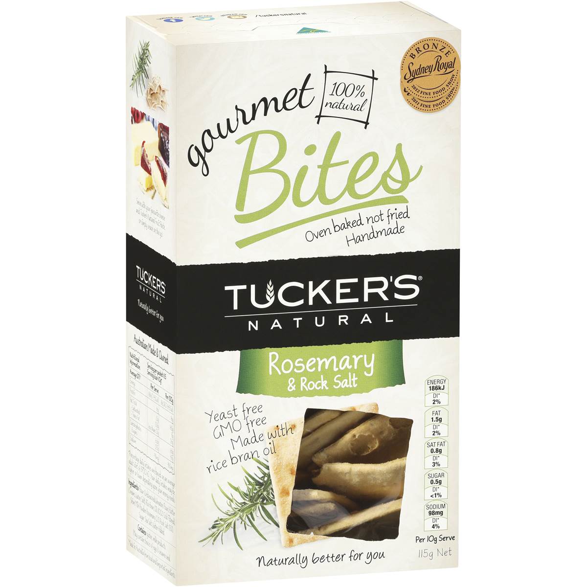 Calories in Tuckers Natural Rosemary and Rock Salt Natural Gourmet ...