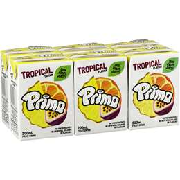 Prima Apple & Raspberry Fruit Drink 6x200ml | Woolworths